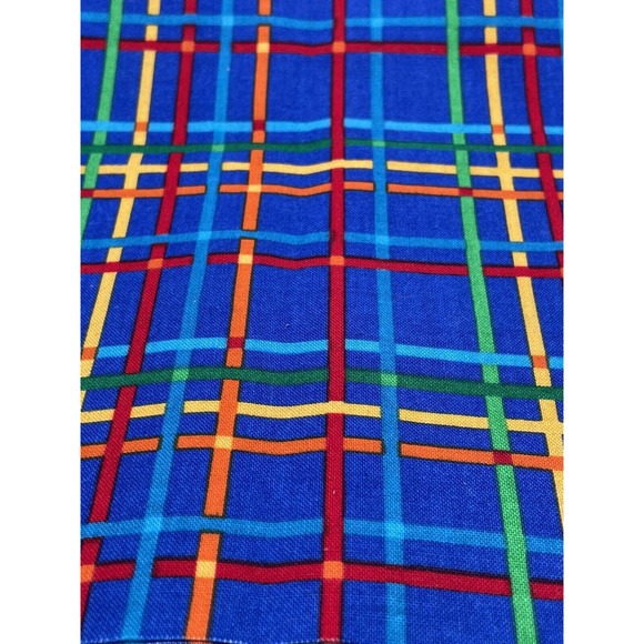 Cranston | Office | Vip Cranston Print Bright Plaid Primary Colors Blue ...